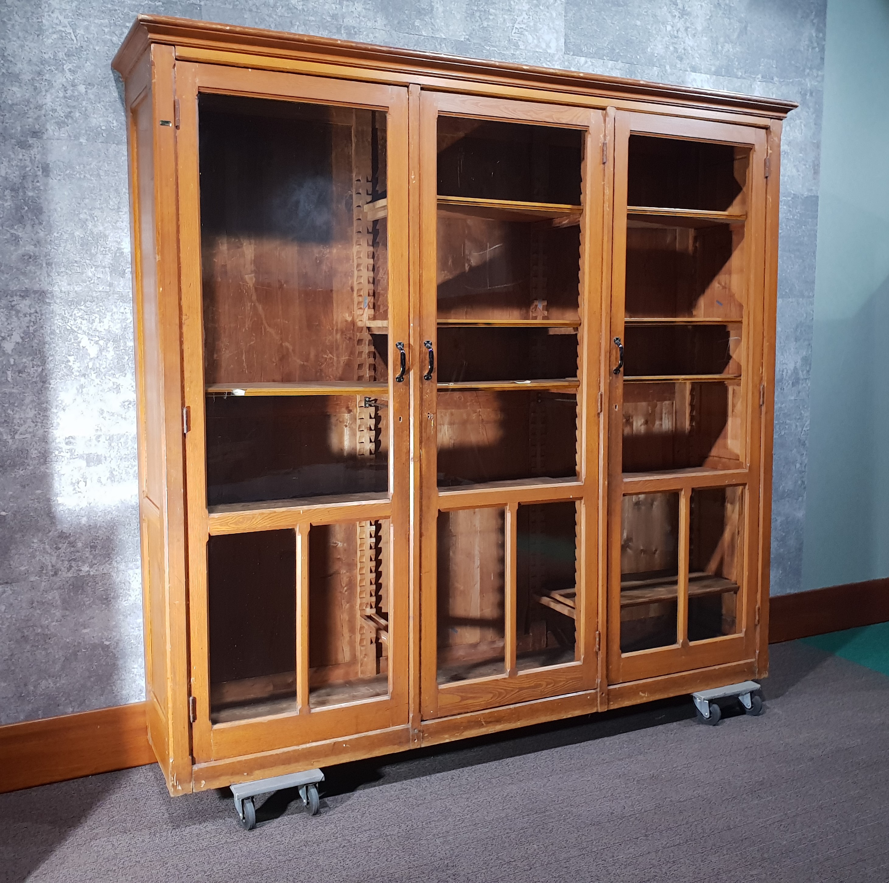 Cabinets: Antique exeptional old Industrial grain painted School ...