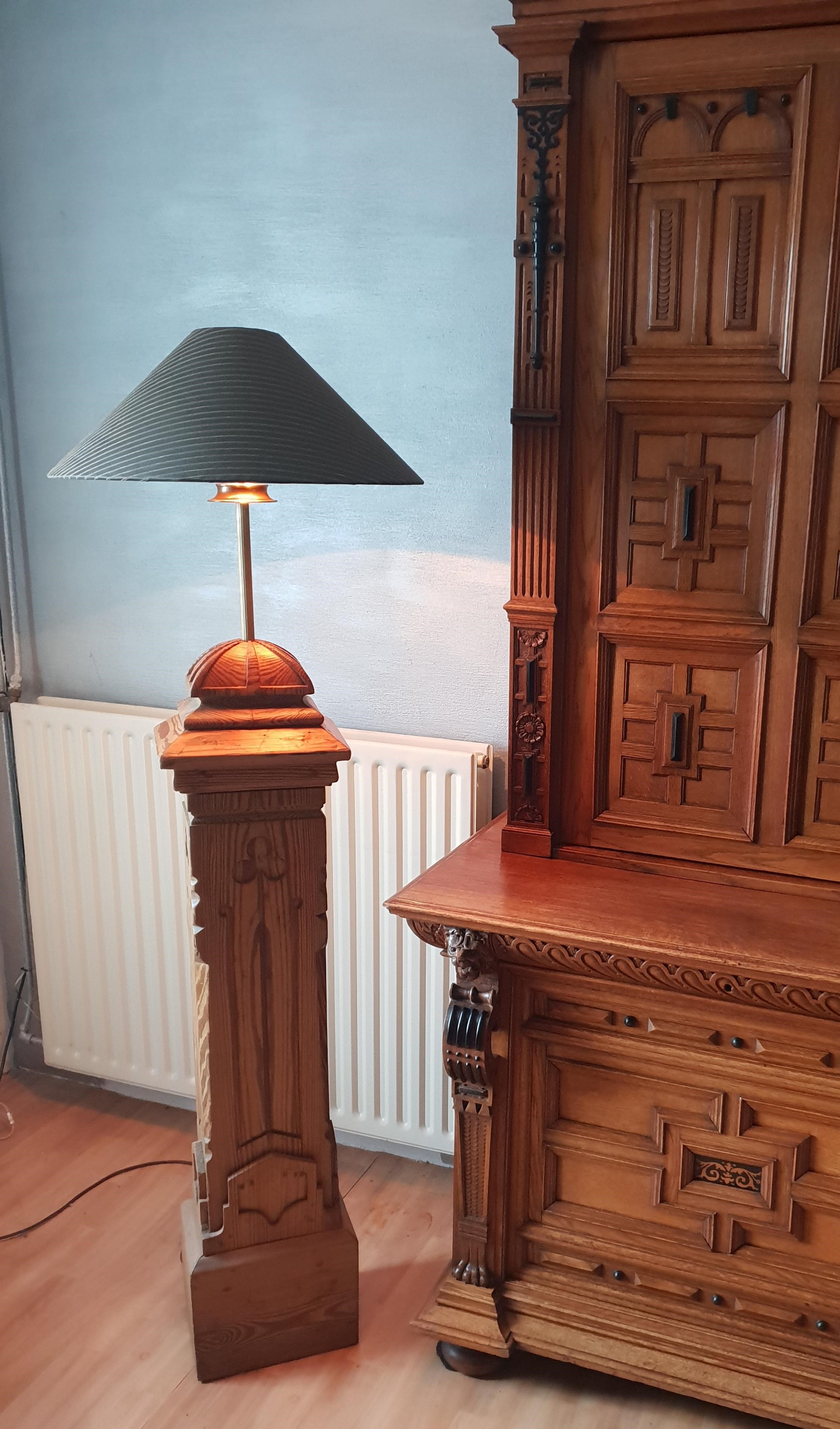 Lighting: Antique baluster lamp