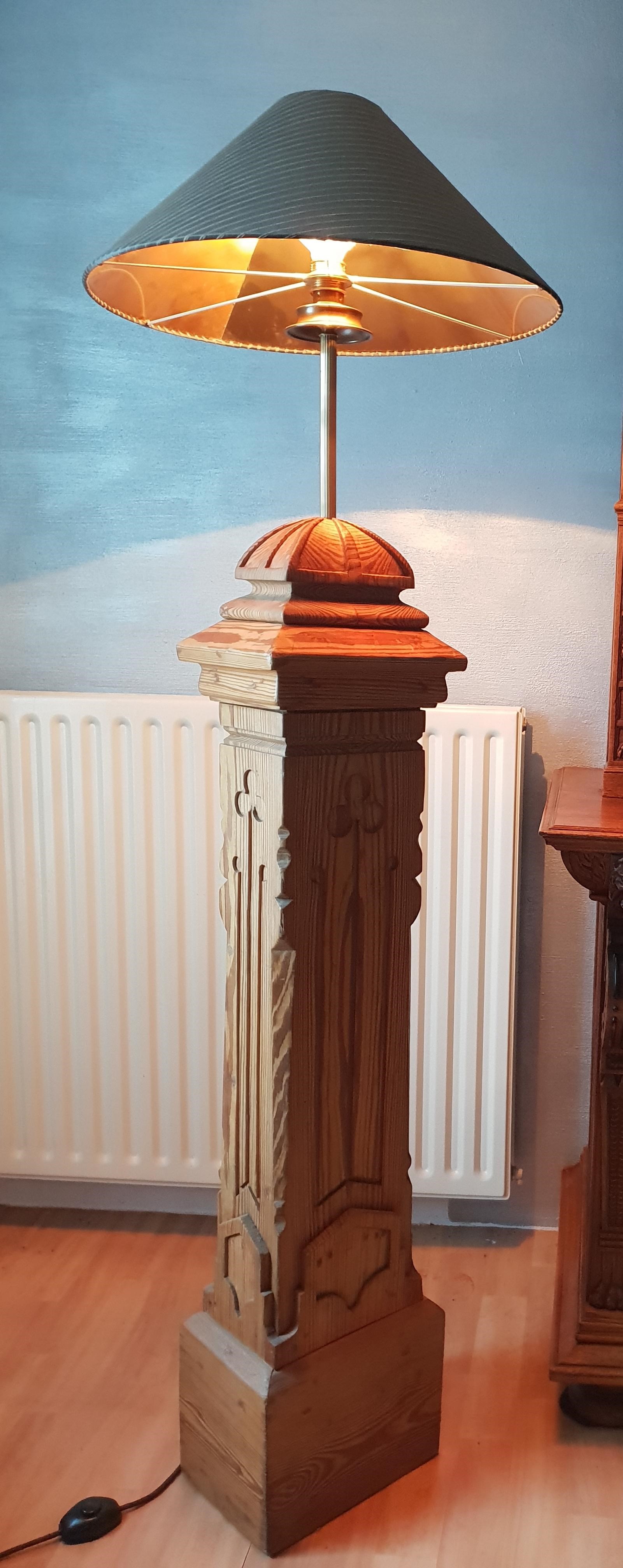 Lighting: Antique baluster lamp